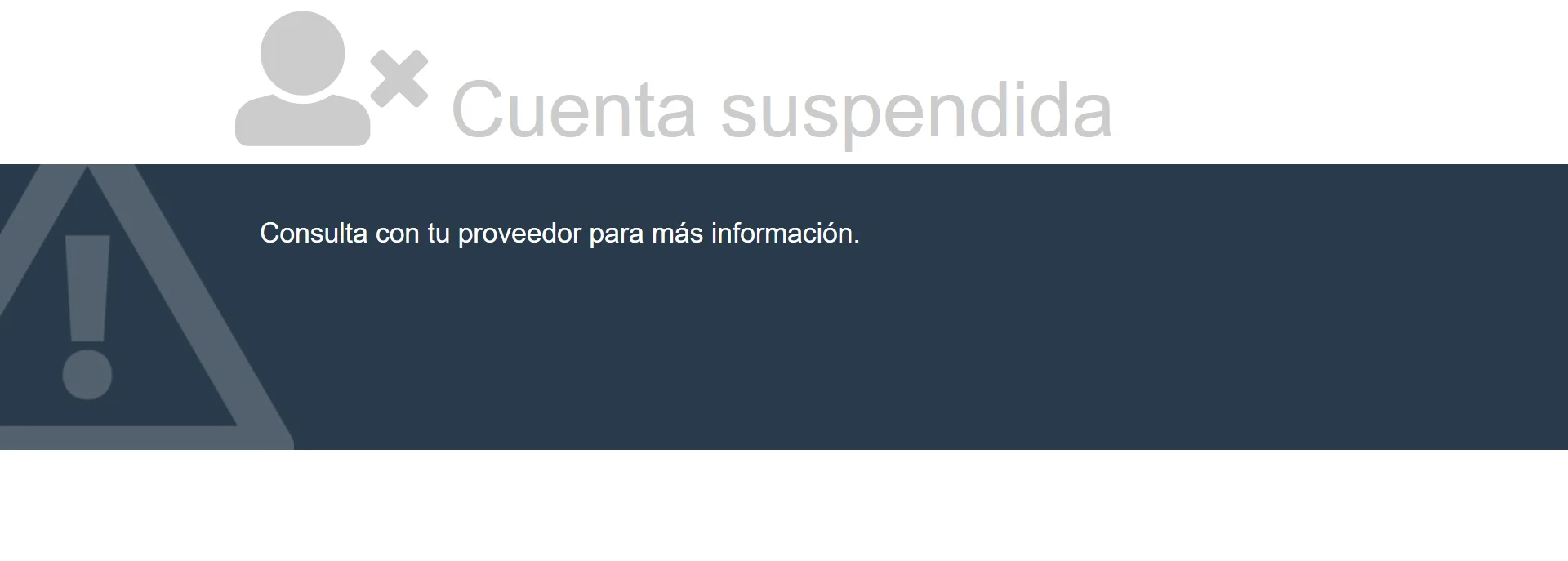 Sitio suspendido